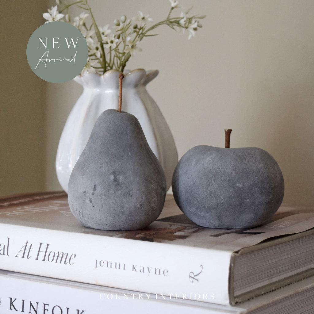 Concrete Apple & Pear Set – Country Interiors