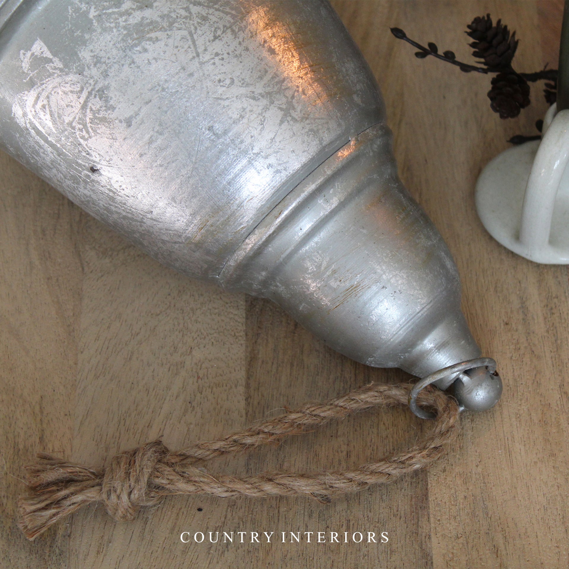 Large Hanging Silver Bell – Country Interiors
