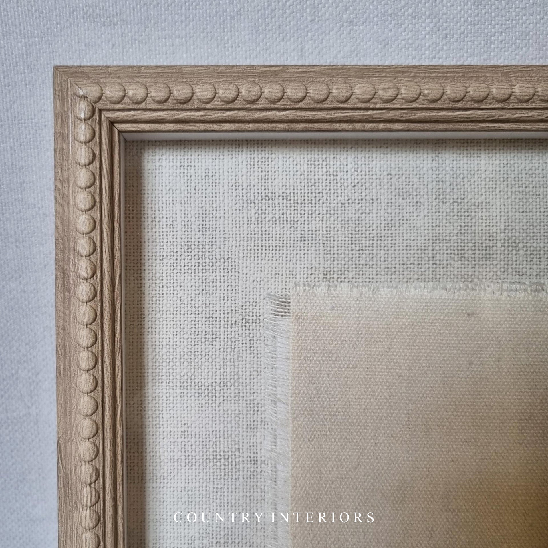Leaf Wall Art with Natural Beaded Frame - Two Designs – Country Interiors